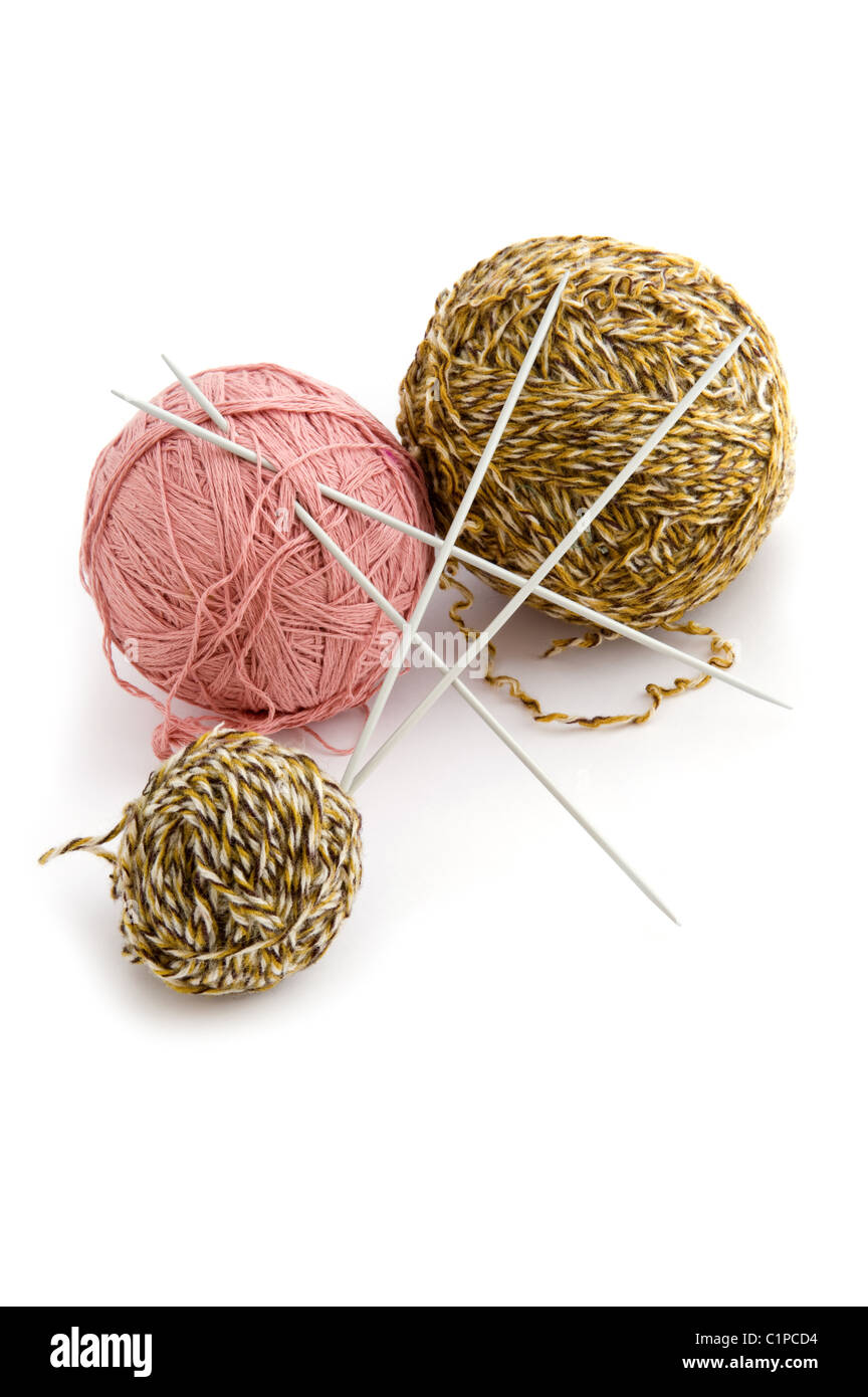 object on white - sewing Yarn close up Stock Photo - Alamy