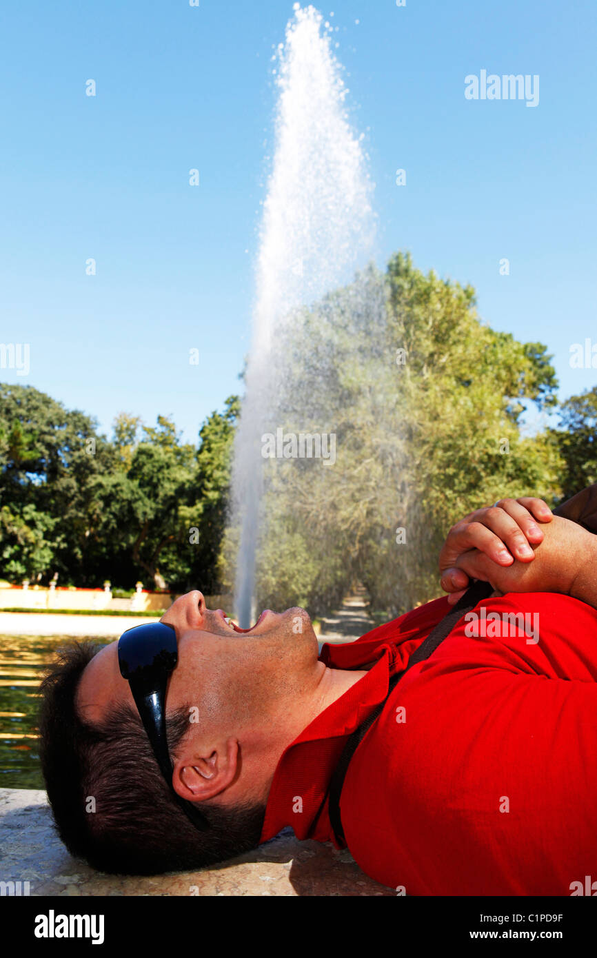A humorous picture shows the possibilities of composition. A fountain ...