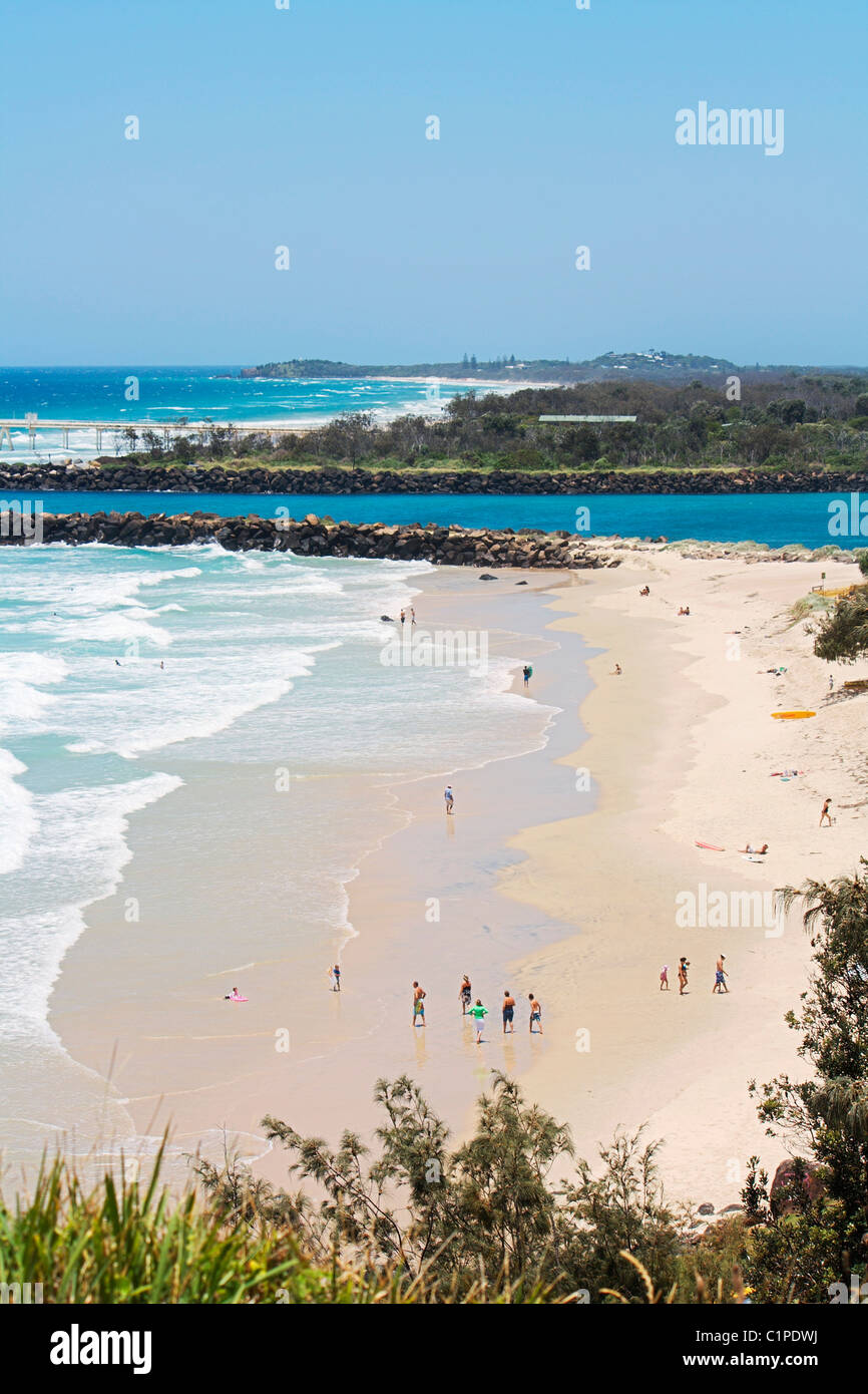 Australia, Queensland, Duranbah, people on beach Stock Photo - Alamy