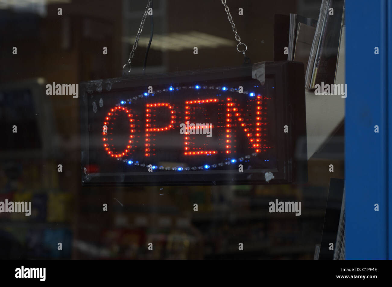 Illuminated shop signs hi-res stock photography and images - Alamy