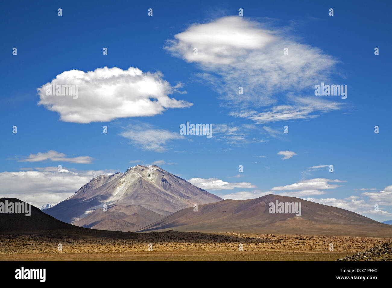The active volcano Ollague, Altiplano, Bolivia, South America Stock ...