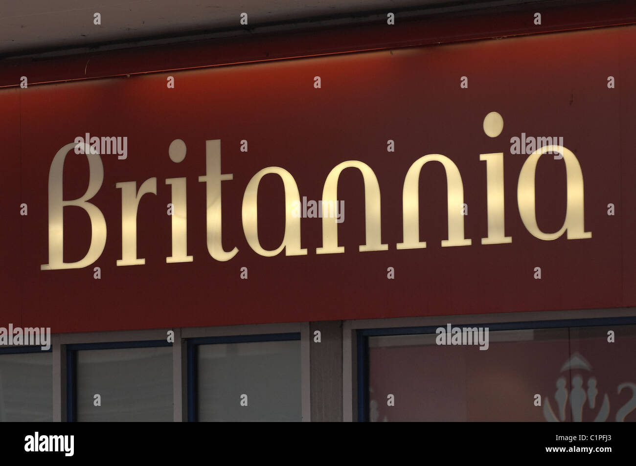 britannia shop sign Stock Photo - Alamy