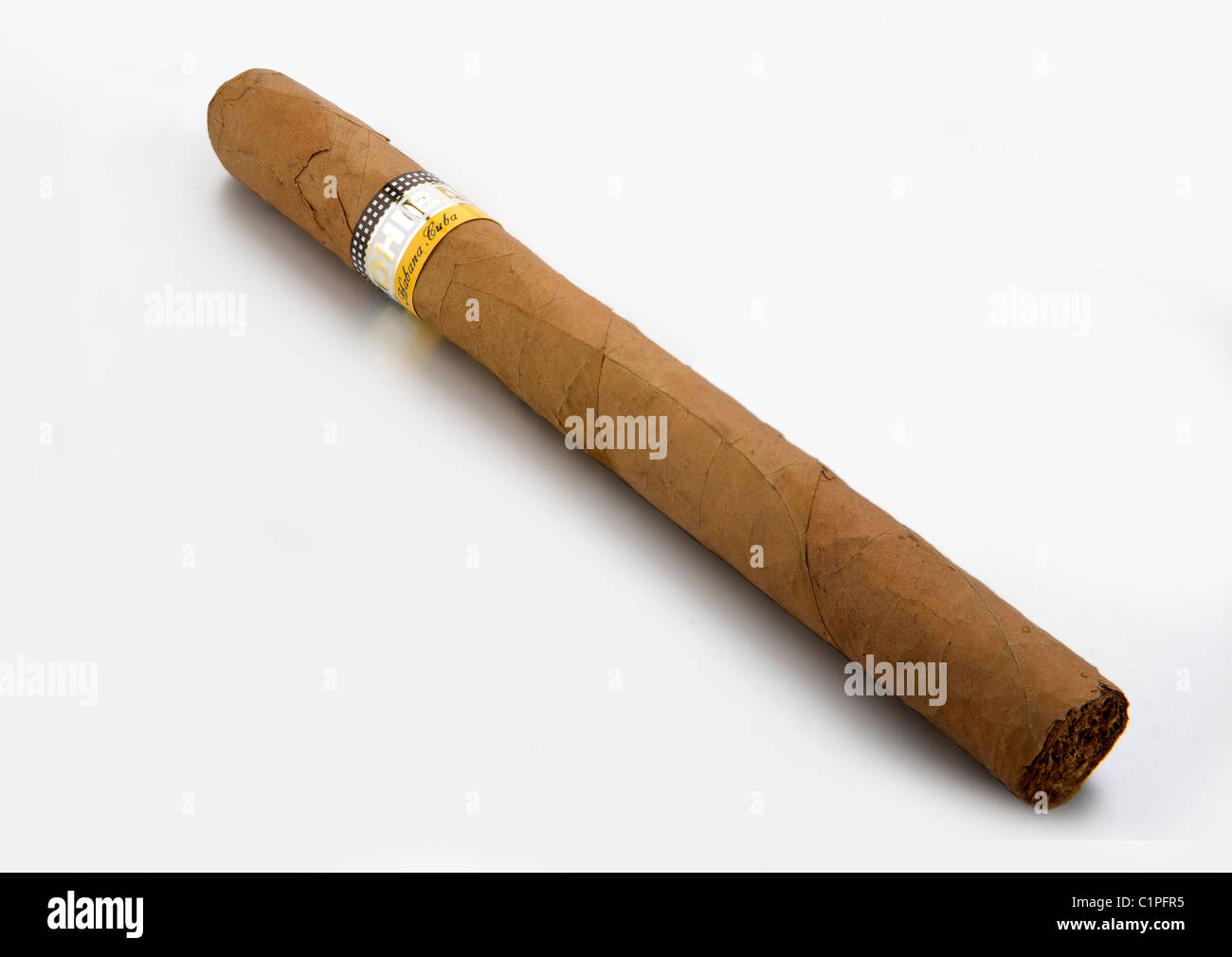 cuban cigar on white background Stock Photo - Alamy