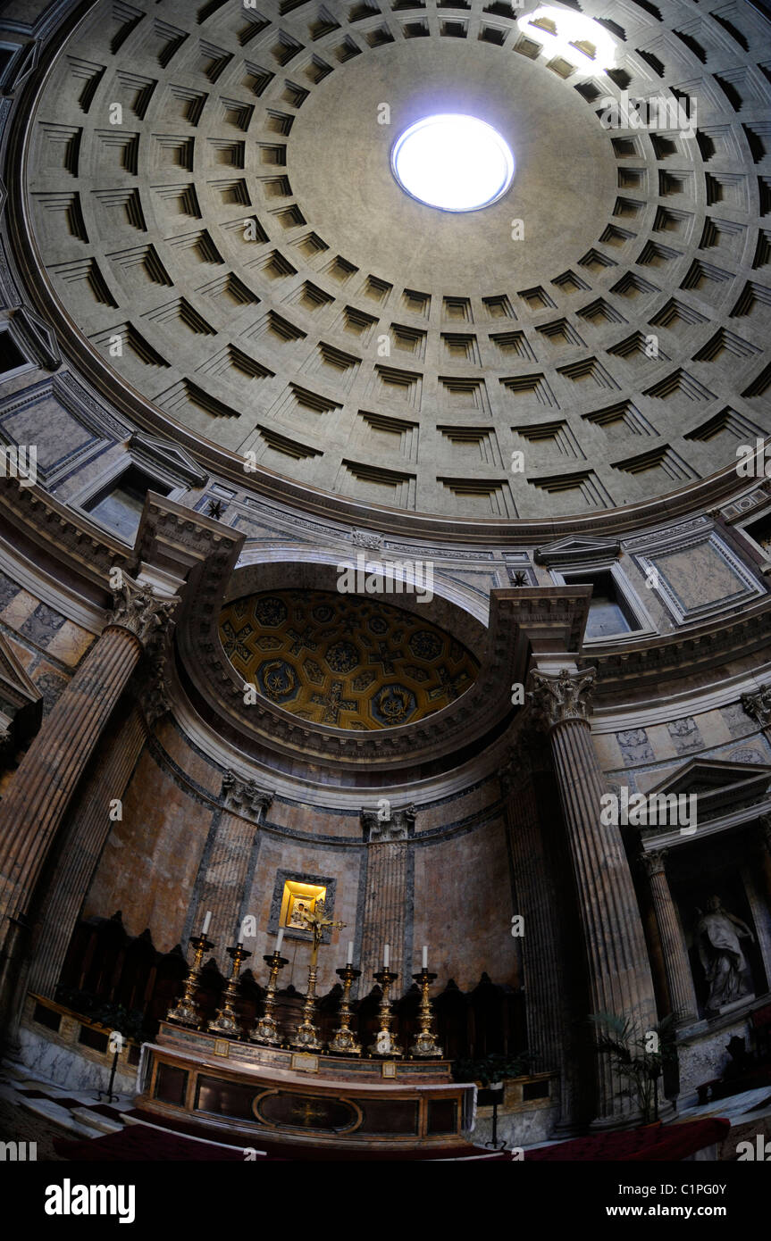 Interior view of the Pantheon dome, Rome, Italy Stock Photo - Alamy