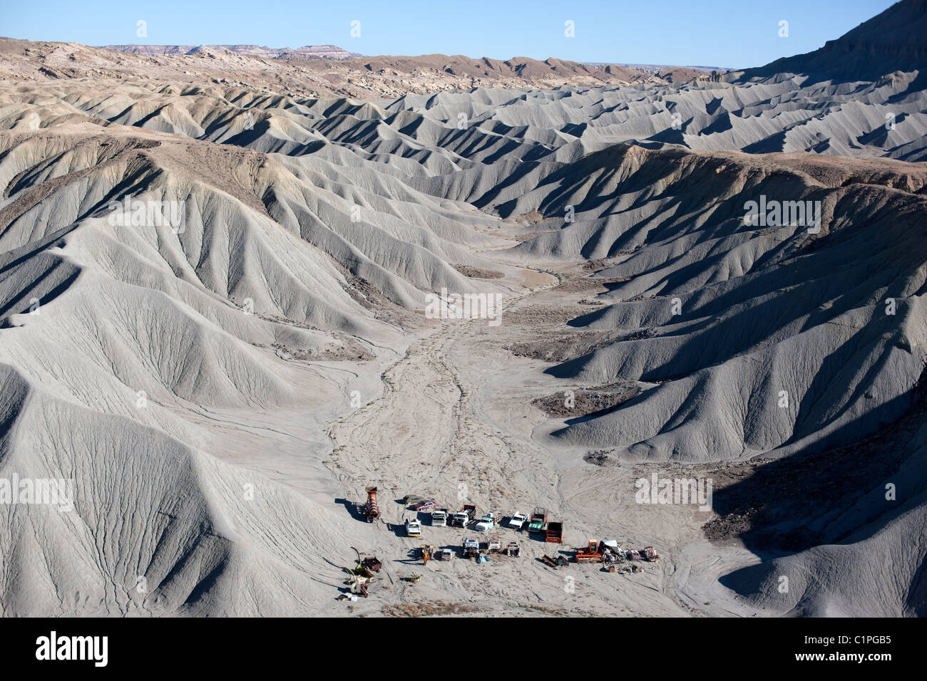 Aerial view stark badlands hi-res stock photography and images - Alamy
