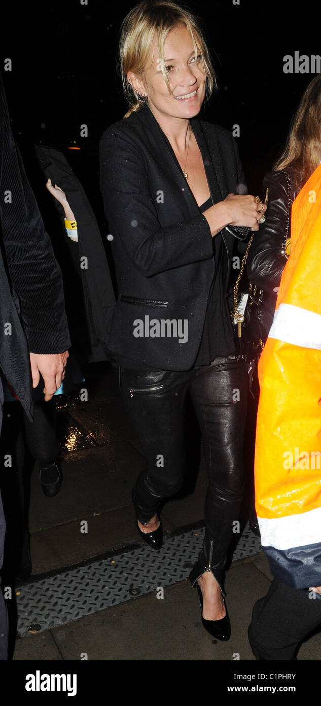 Kate Moss leaving the Somerset House Series gig after watching Lily ...