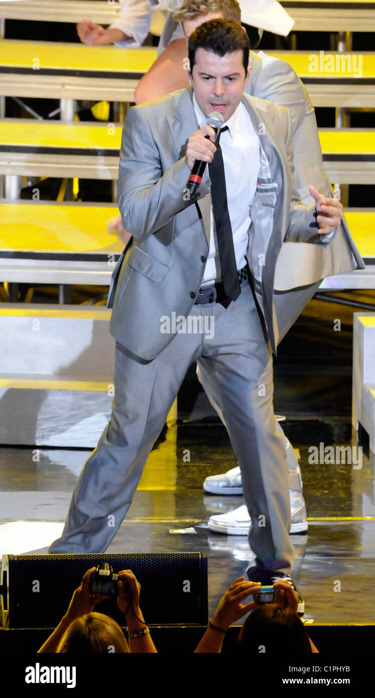 Jordan Knight New Kids On The Block performing live on stage at Verizon ...