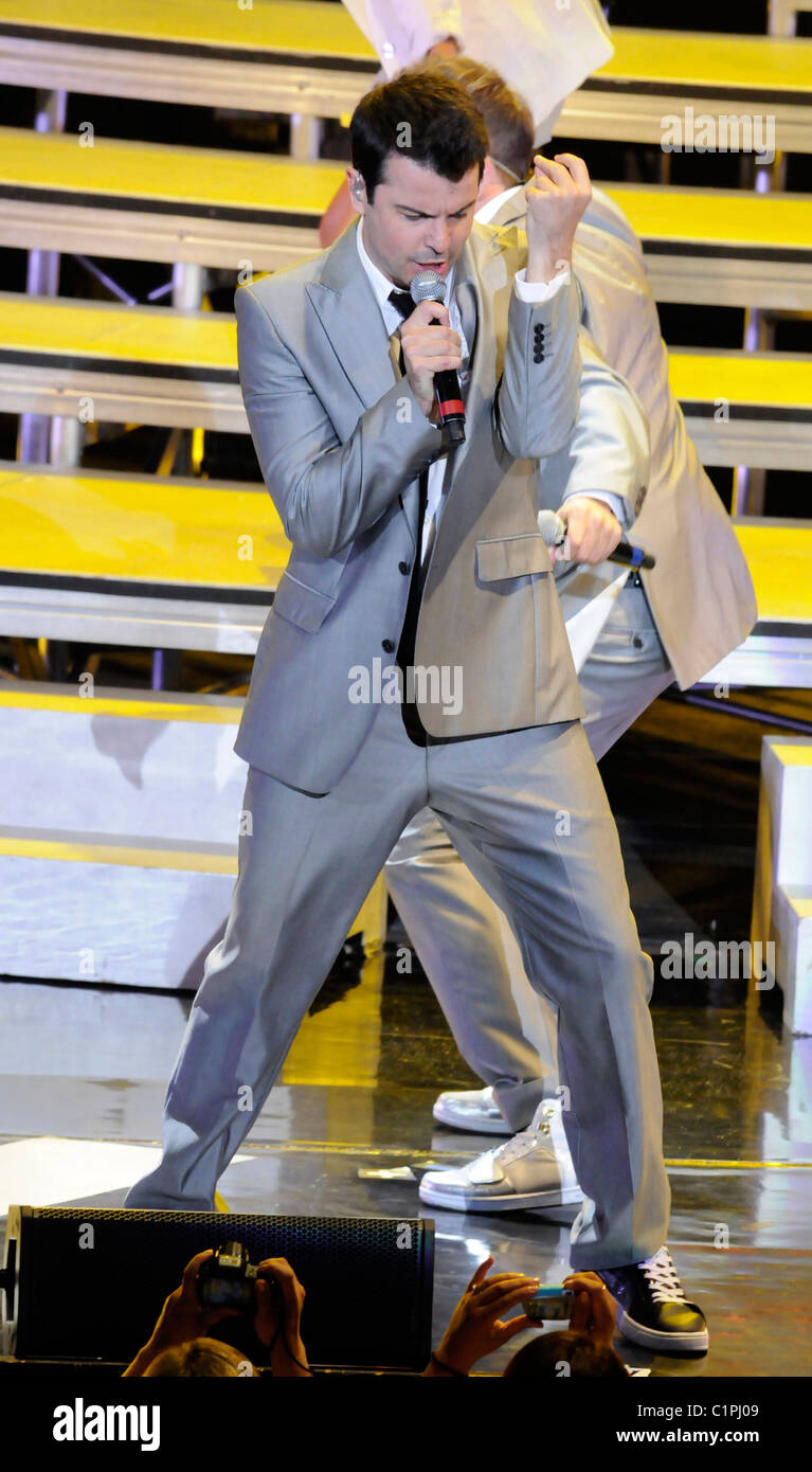 Jordan Knight New Kids On The Block performing live on stage at Verizon ...