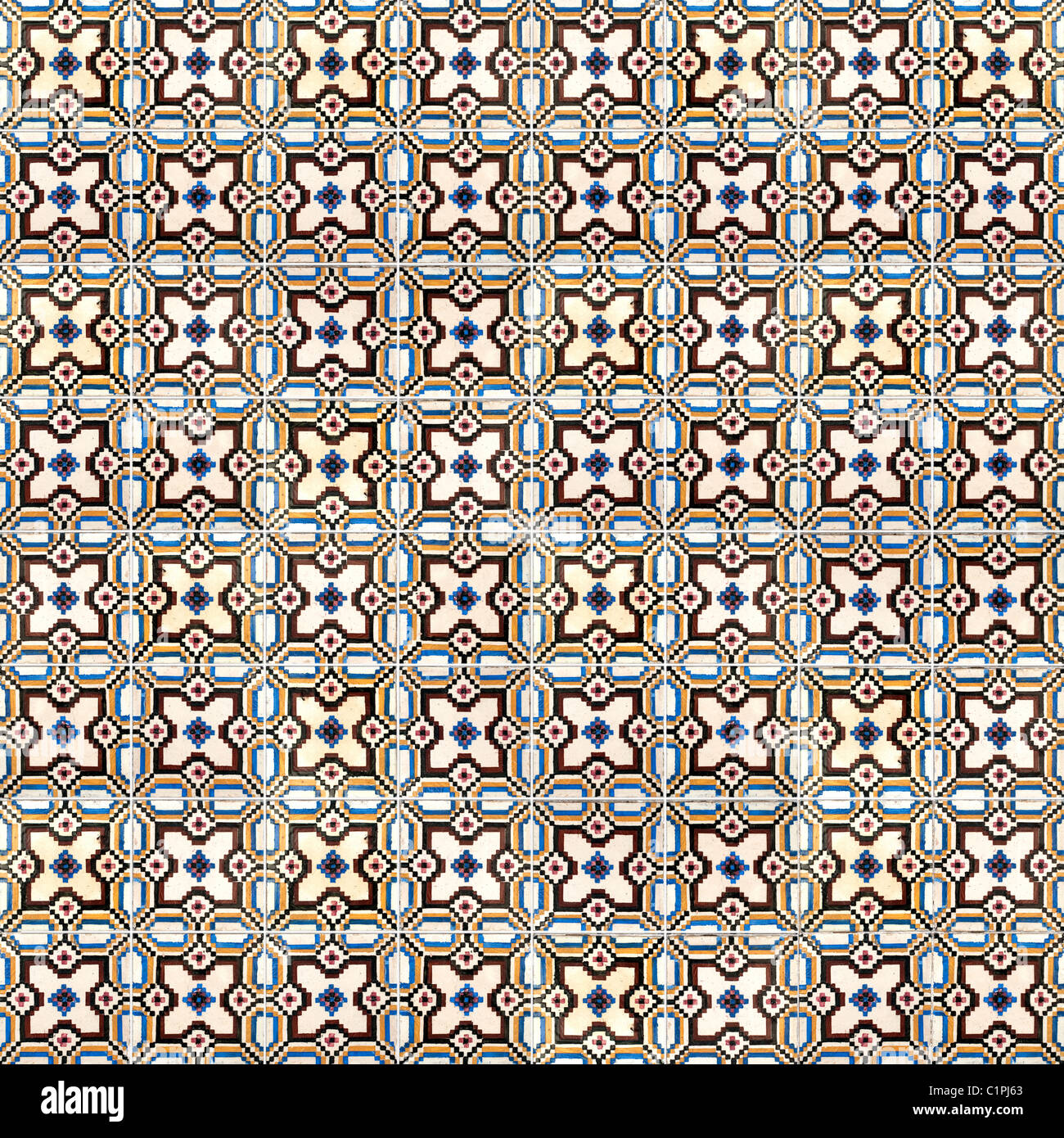 Seamless tile pattern of ancient ceramic tiles Stock Photo - Alamy