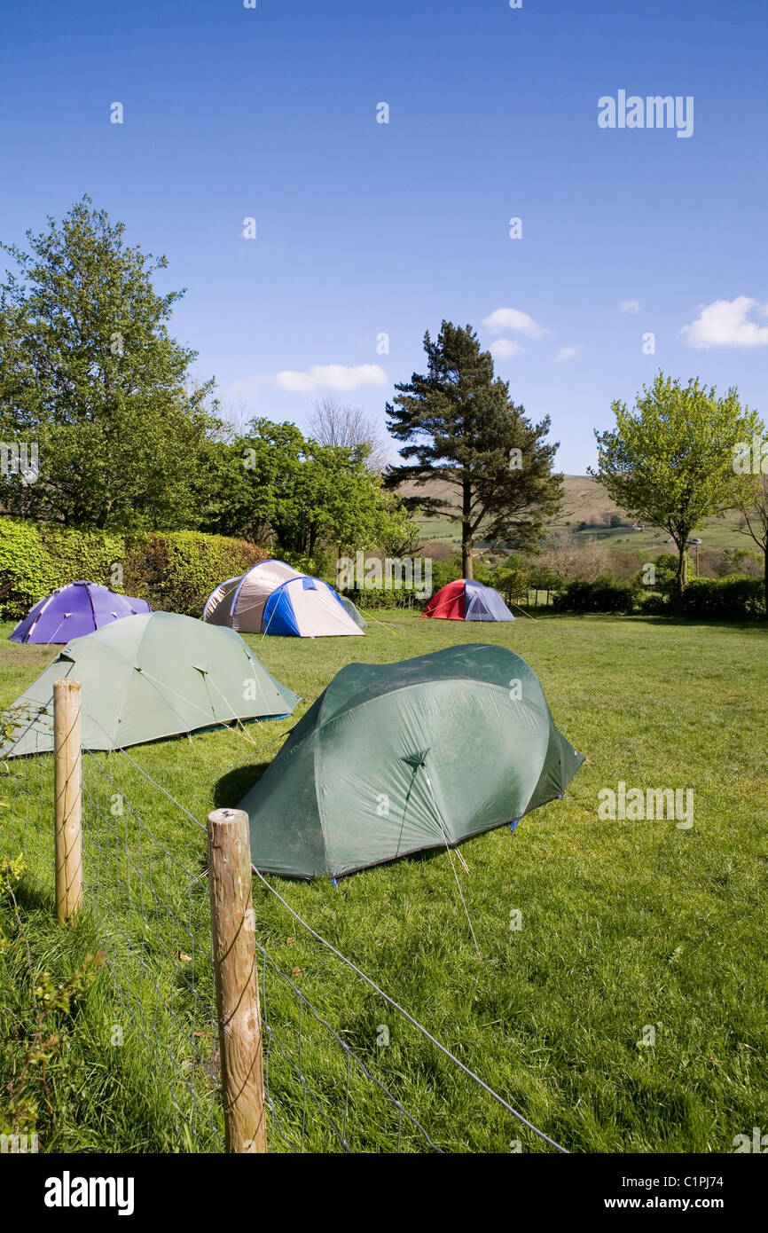 Tents in fieldhead campsite hi-res stock photography and images - Alamy