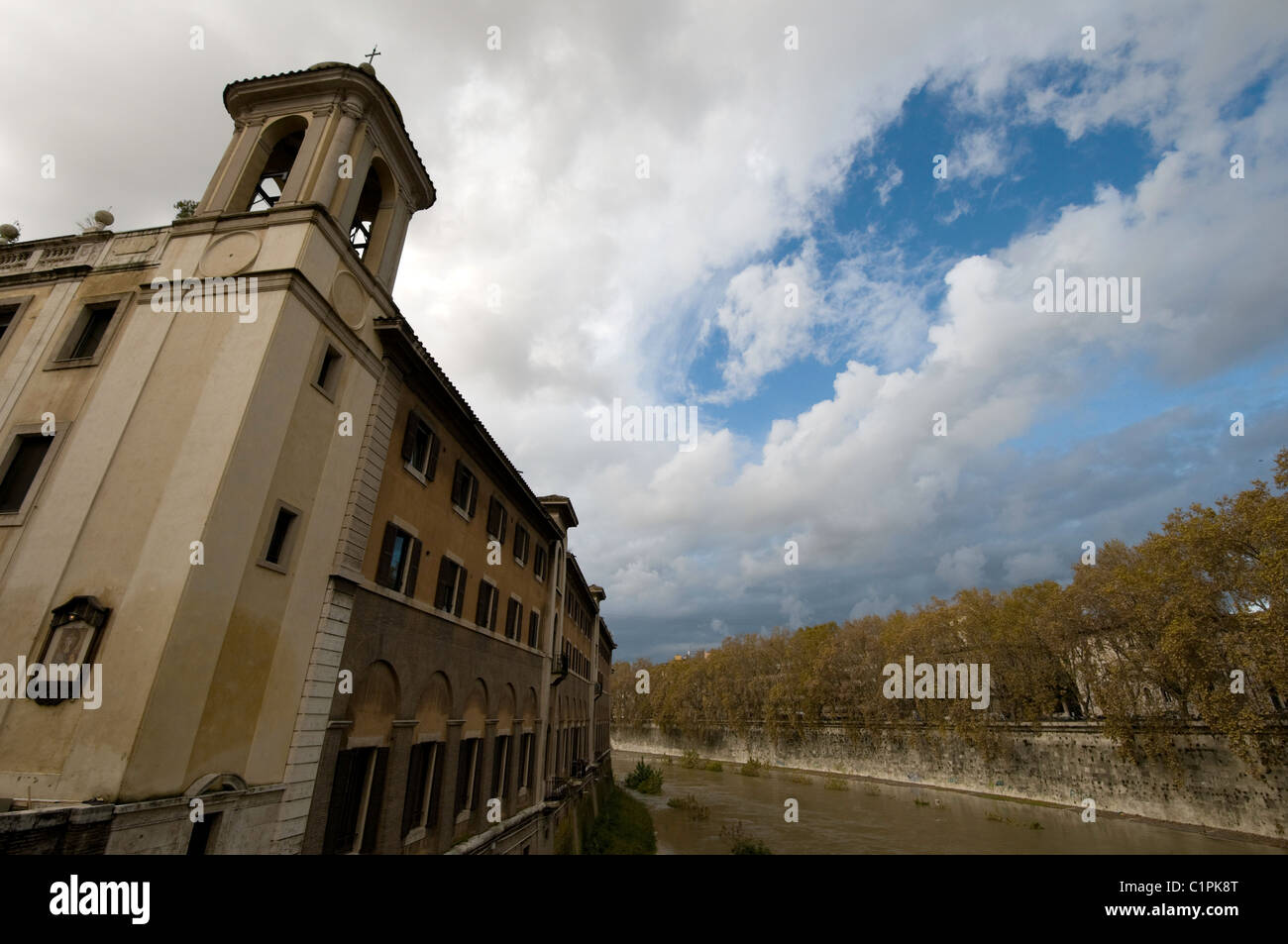 View of the river Tiber from Pons Fabricius, Ponte Fabricio, Fabricius ...