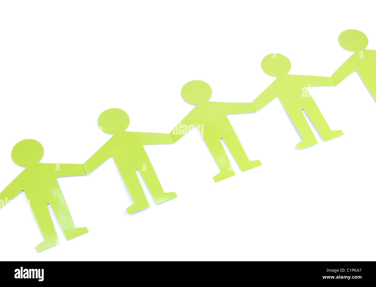 Social networking with green figures Stock Photo - Alamy