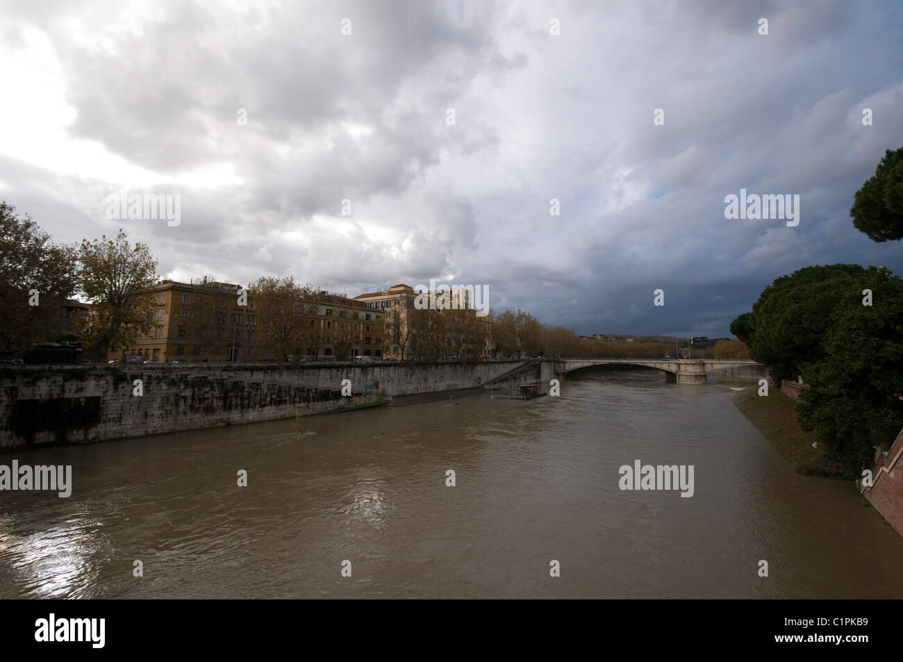 View of the river Tiber in Rome, Italy Stock Photo - Alamy