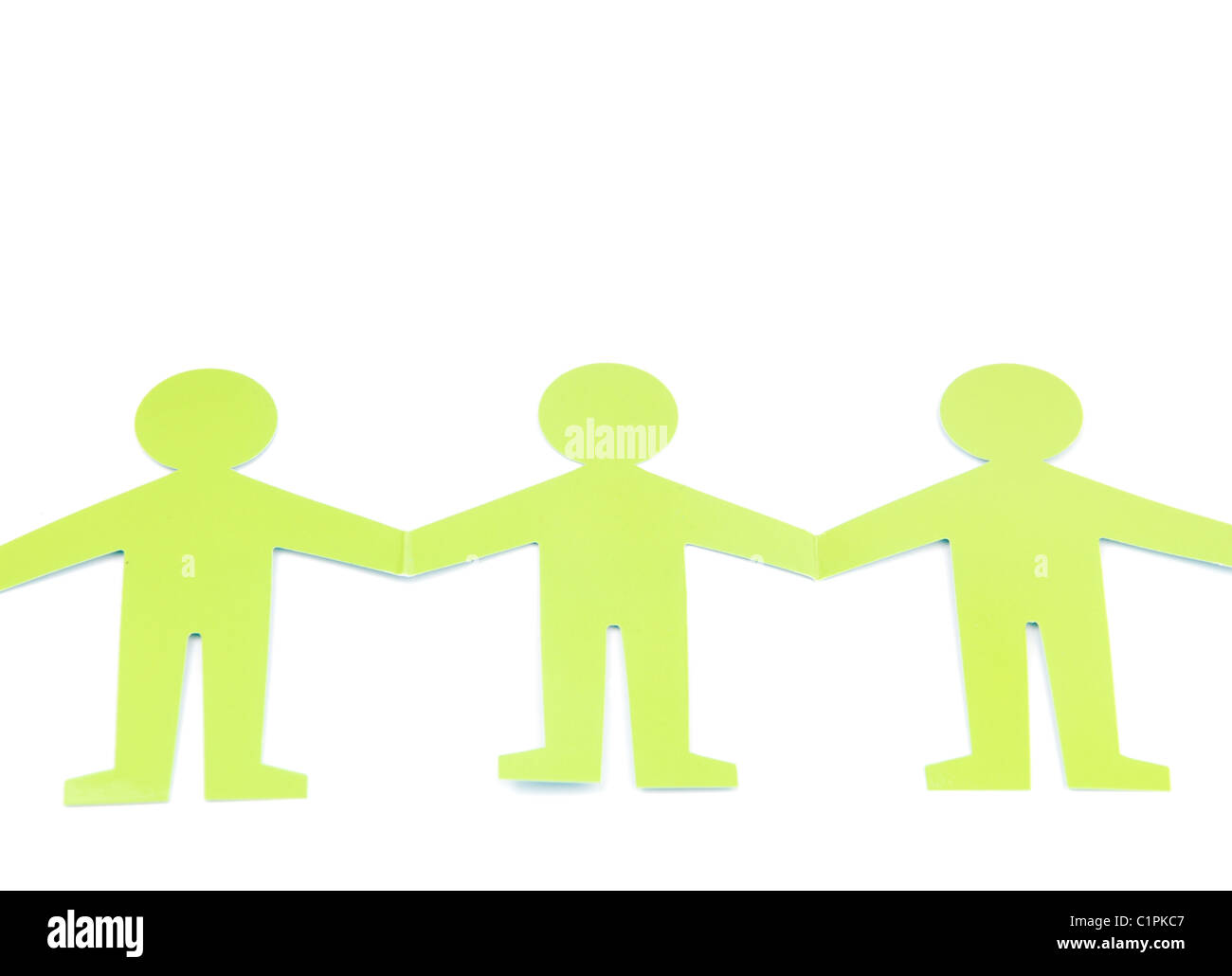 Social networking with green figures Stock Photo - Alamy