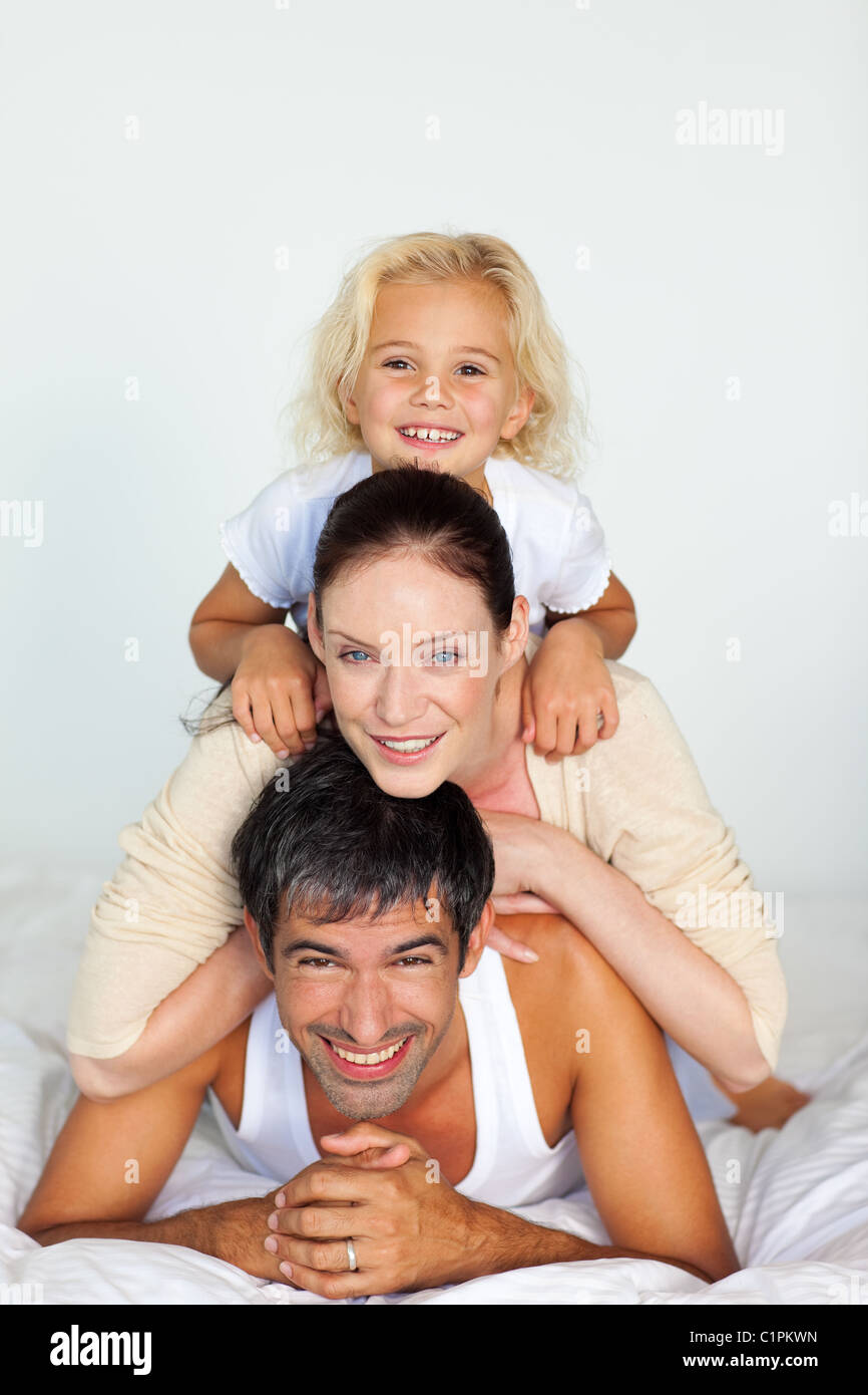 Father, mother and daughter Stock Photo - Alamy