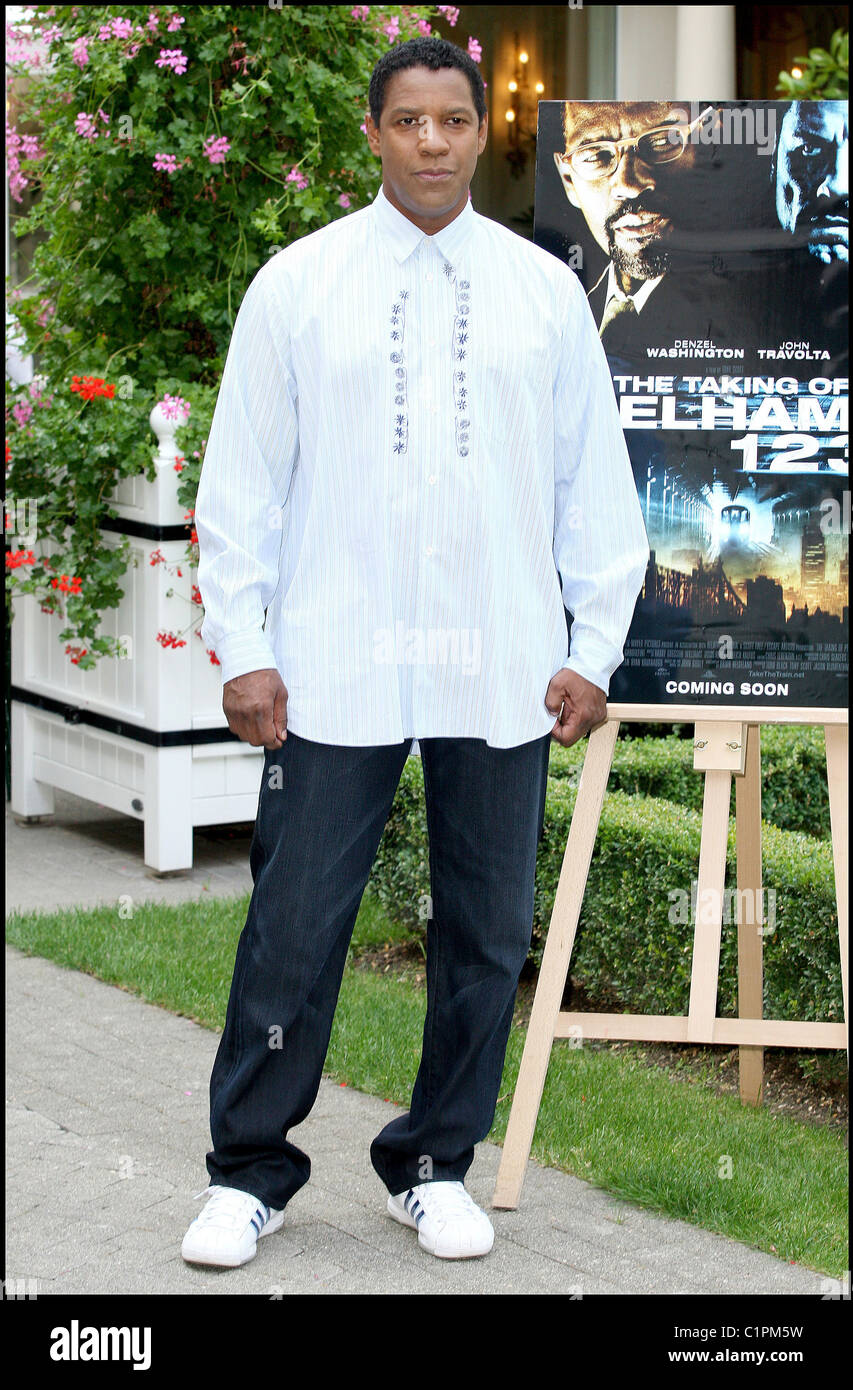 Denzel Washington 'The Taking of Pelham 1 2 3' photcall held at the ...