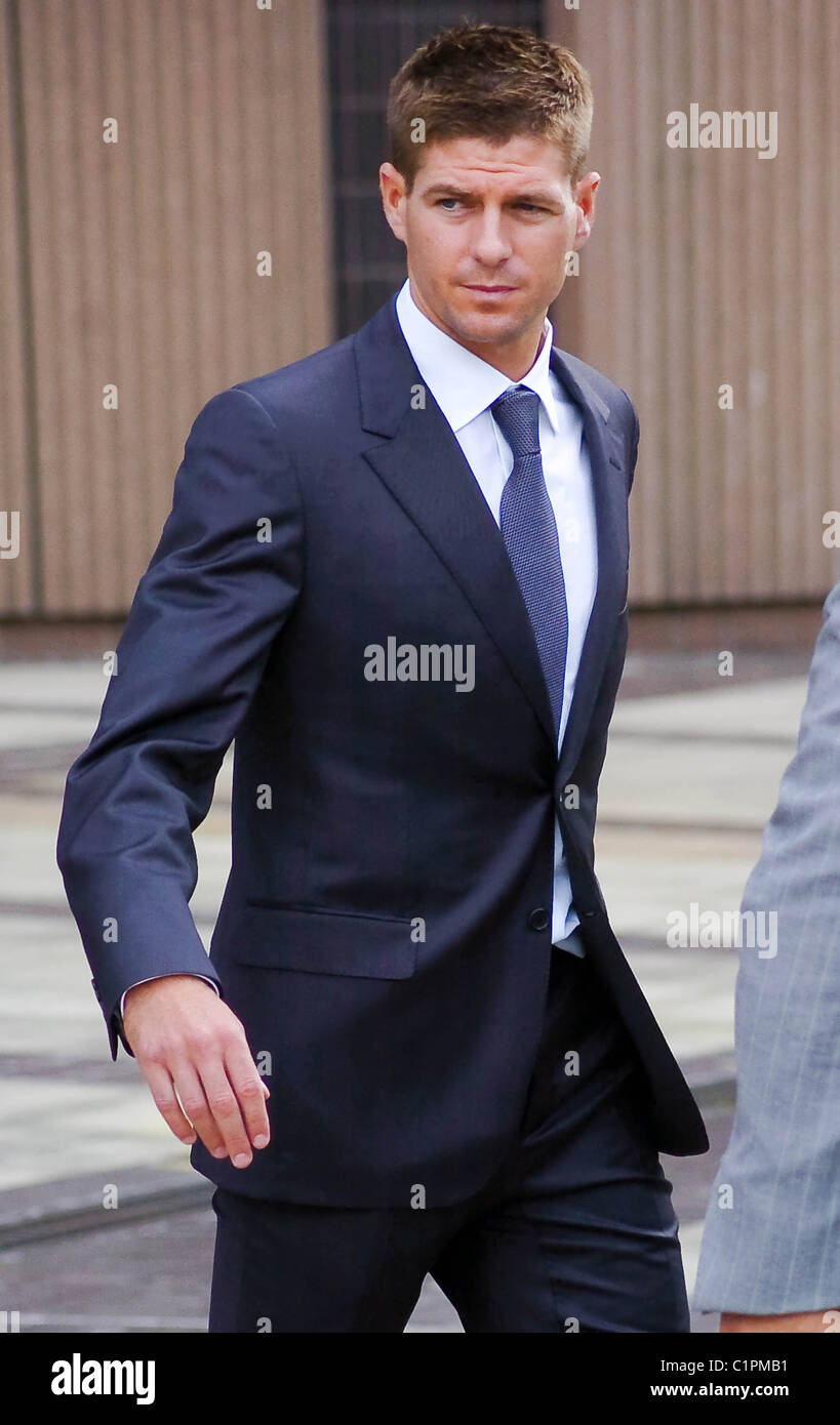 Liverpool FC captain Steven Gerrard during a lunch break outside ...