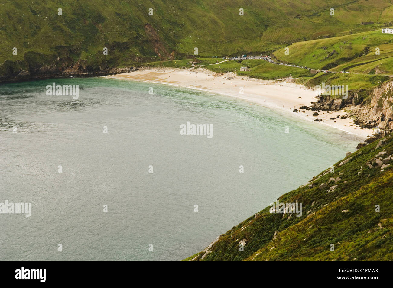 Republic of Ireland, County Mayo, Achill Island, Keem Strand Stock ...