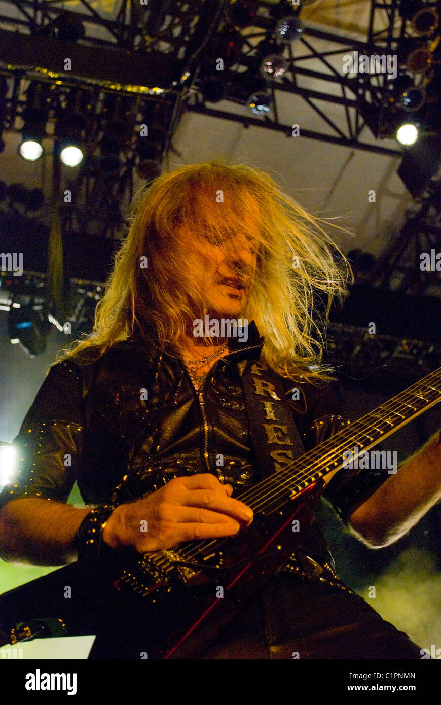 Kenneth 'K.K.' Downing of Judas Priest performing in concert the ...