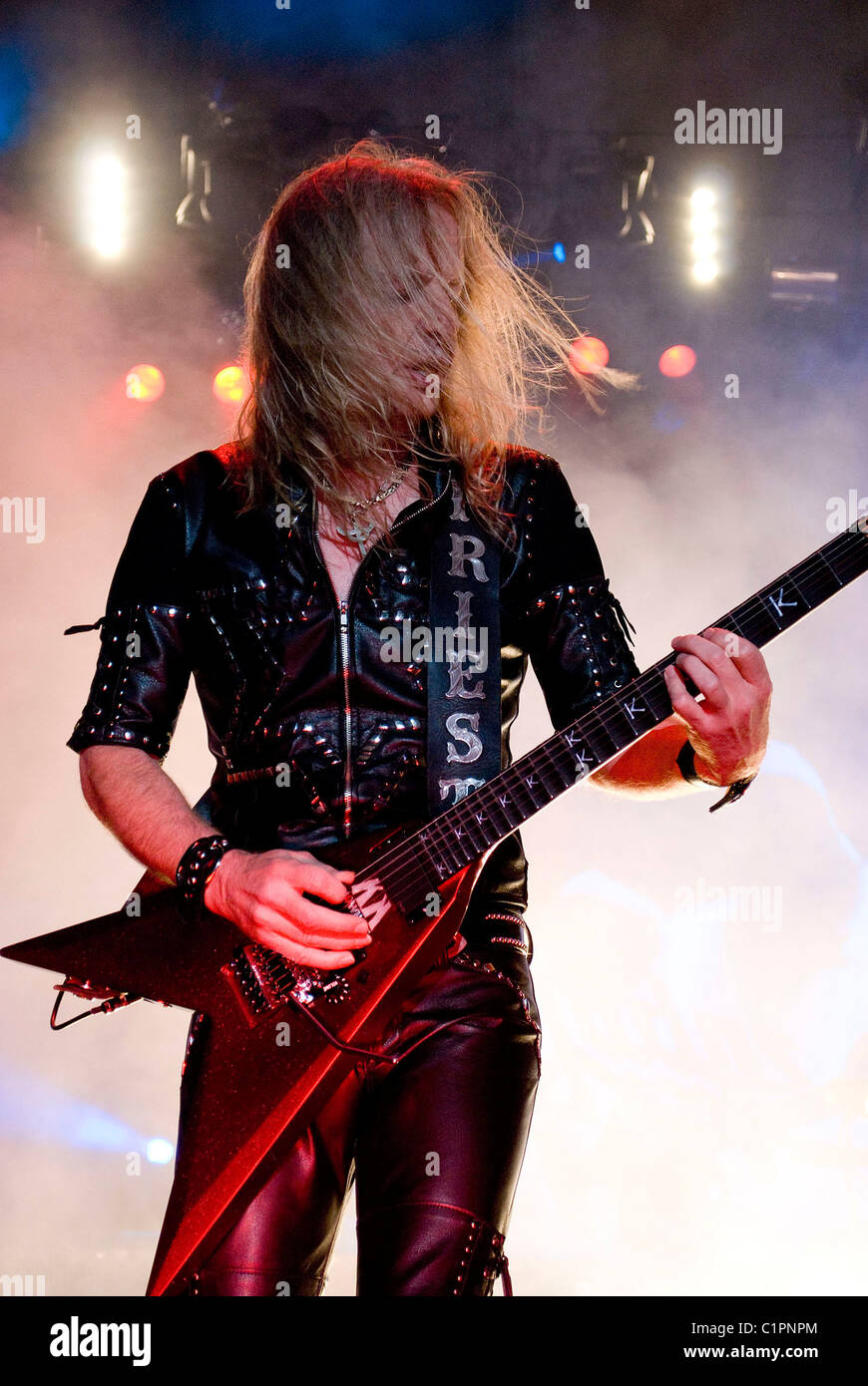 Kenneth 'K.K.' Downing of Judas Priest performing in concert the ...