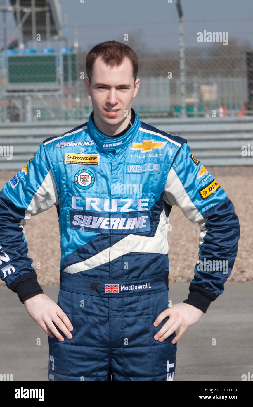 British Touring Car driver Alex Macdowall of team Silverline Chevrolet ...