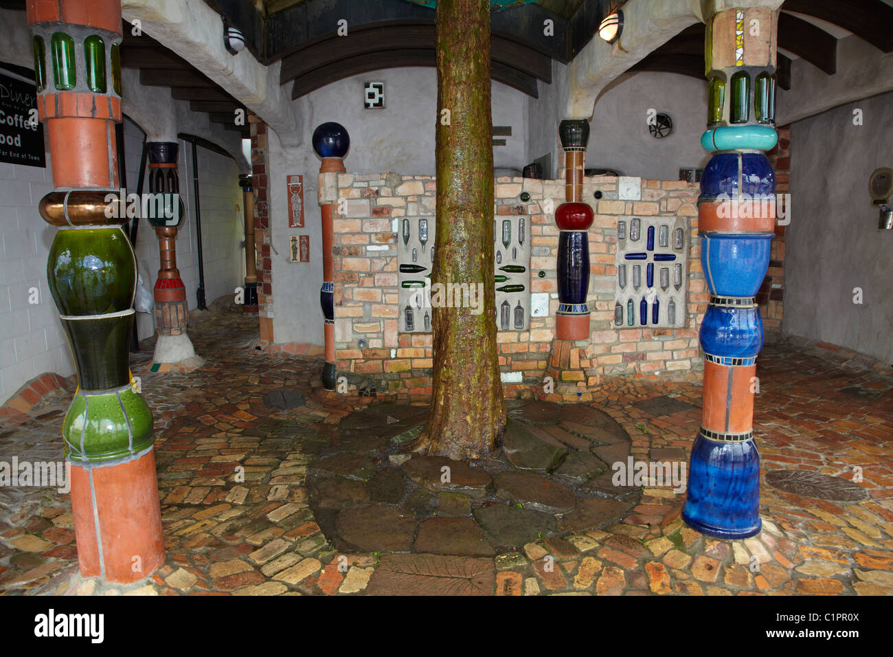 Famous Hundertwasser Toilets, Kawakawa, Bay of Islands, Northland ...