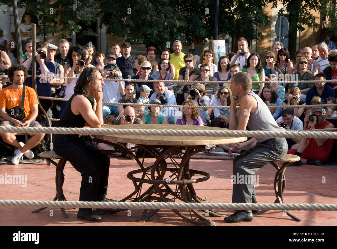 street theatre, Warsaw, Poland Stock Photo - Alamy