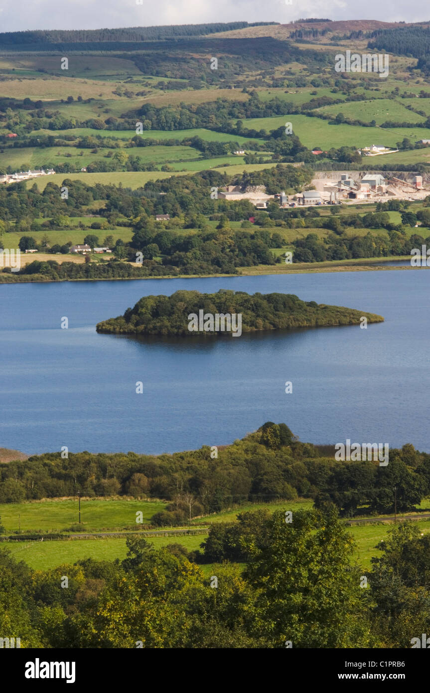 Northern Ireland, Fermanagh, Lakelands, View over Lower Lough Macnean ...