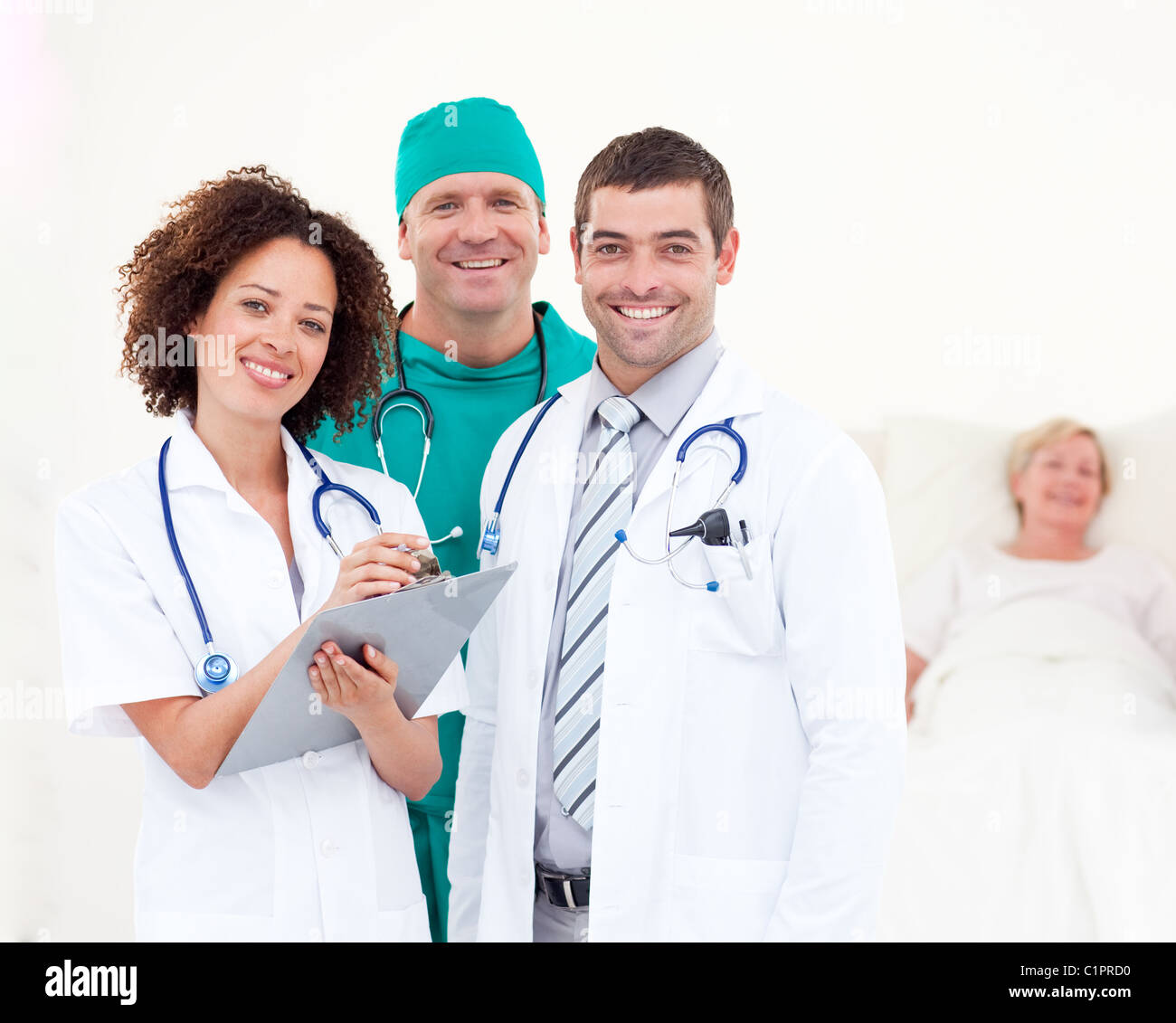 Doctors working together in a hospital Stock Photo - Alamy