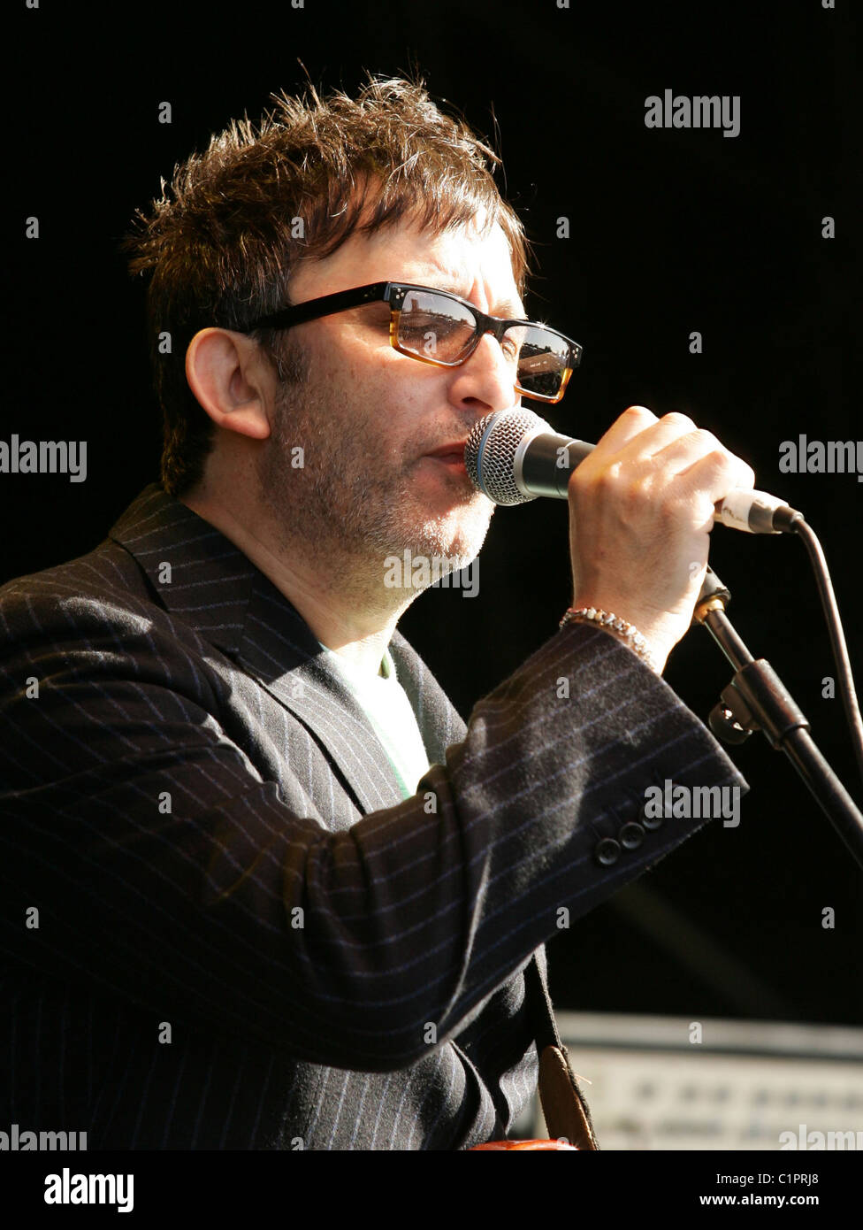 Ian Broudie of The Lightning Seeds performing live at the Cornbury ...