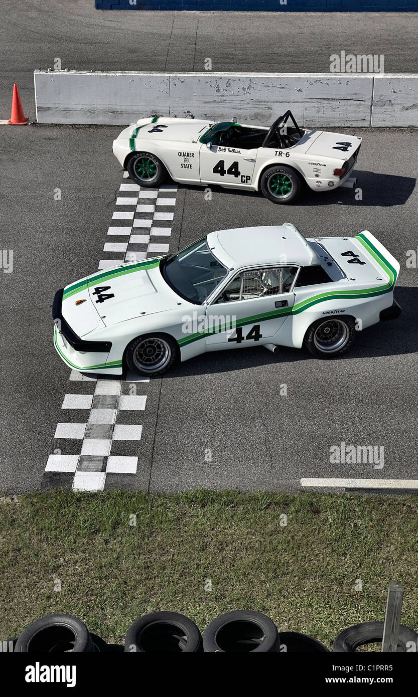 Group 44 Triumph TR6 1971 and Coupe TR7 1979 Stock Photo - Alamy