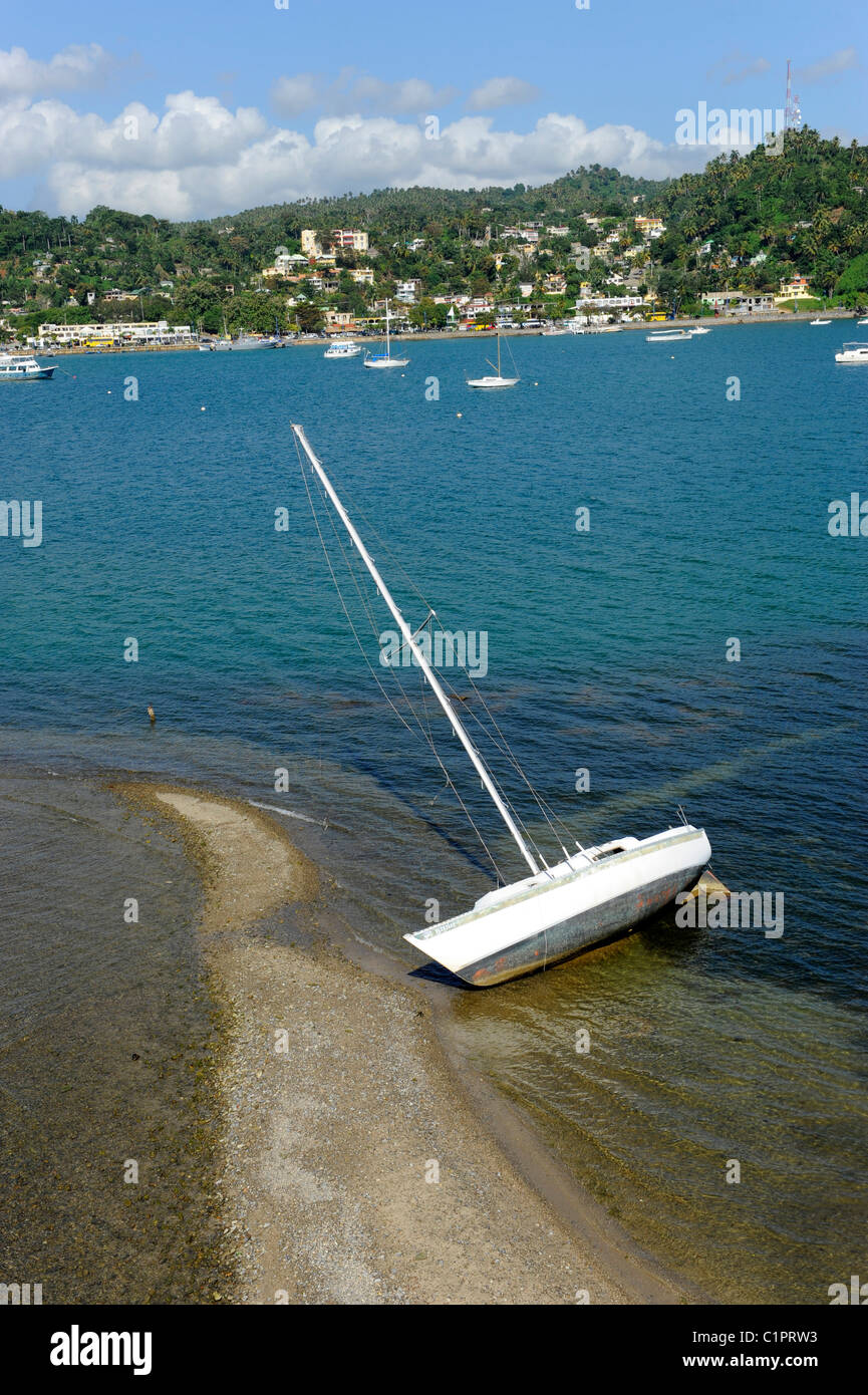 Beached Pleasure Boat Samana Dominican Republic Hispaniola Southern ...