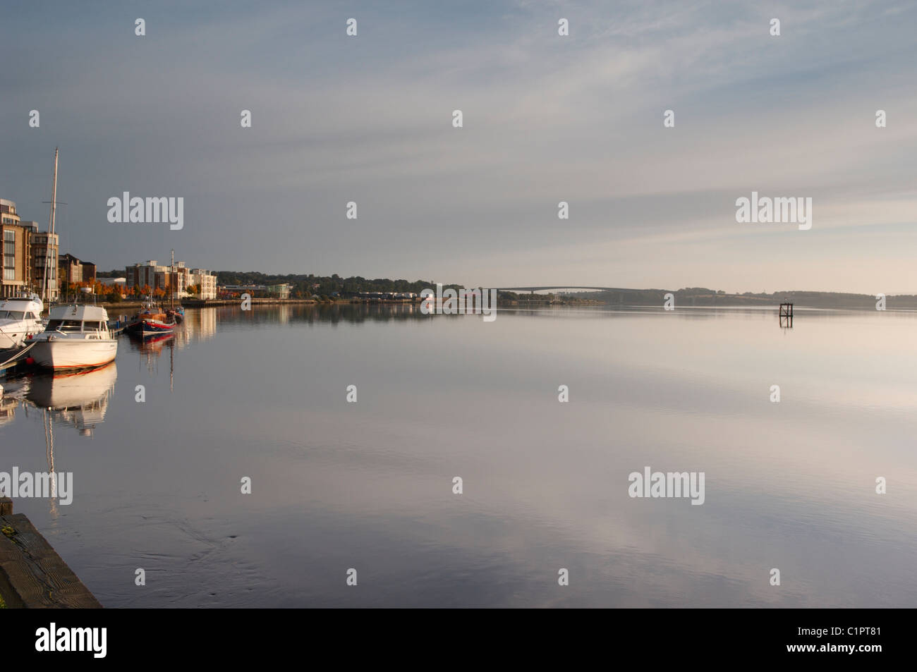 Northern Ireland, Causeway Coast, Foyle Harbour and boats Stock Photo ...