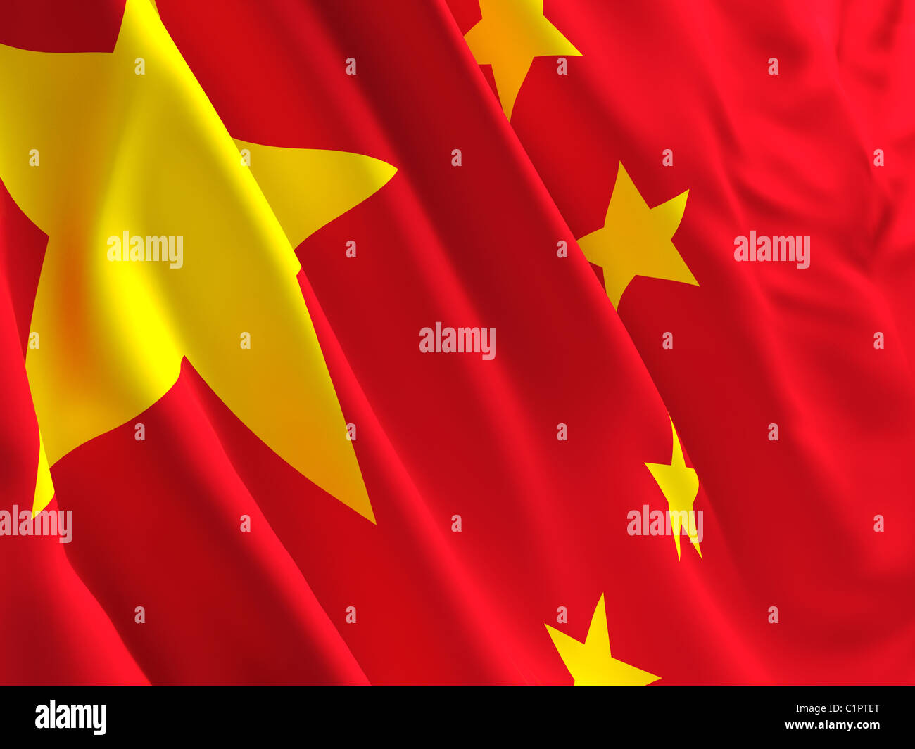 fine 3d image of chinese flag background Stock Photo - Alamy