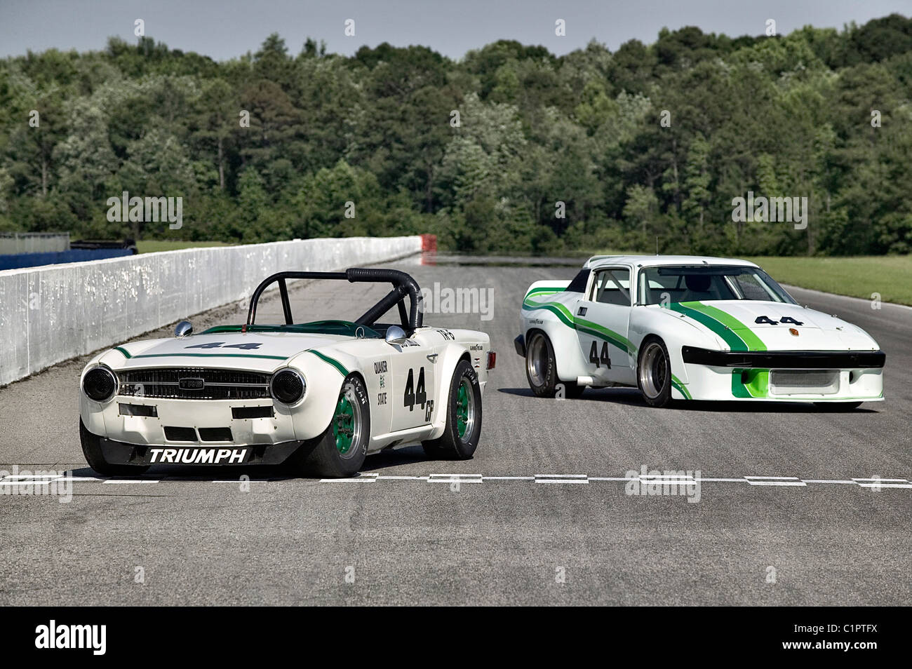Group 44 Triumph TR6 1971 and Coupe TR7 1979 Stock Photo - Alamy