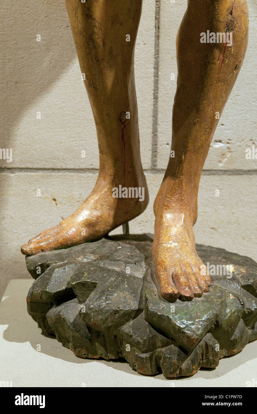 Detail: Saint Sebastian, late 15th century, European poplar Stock Photo ...