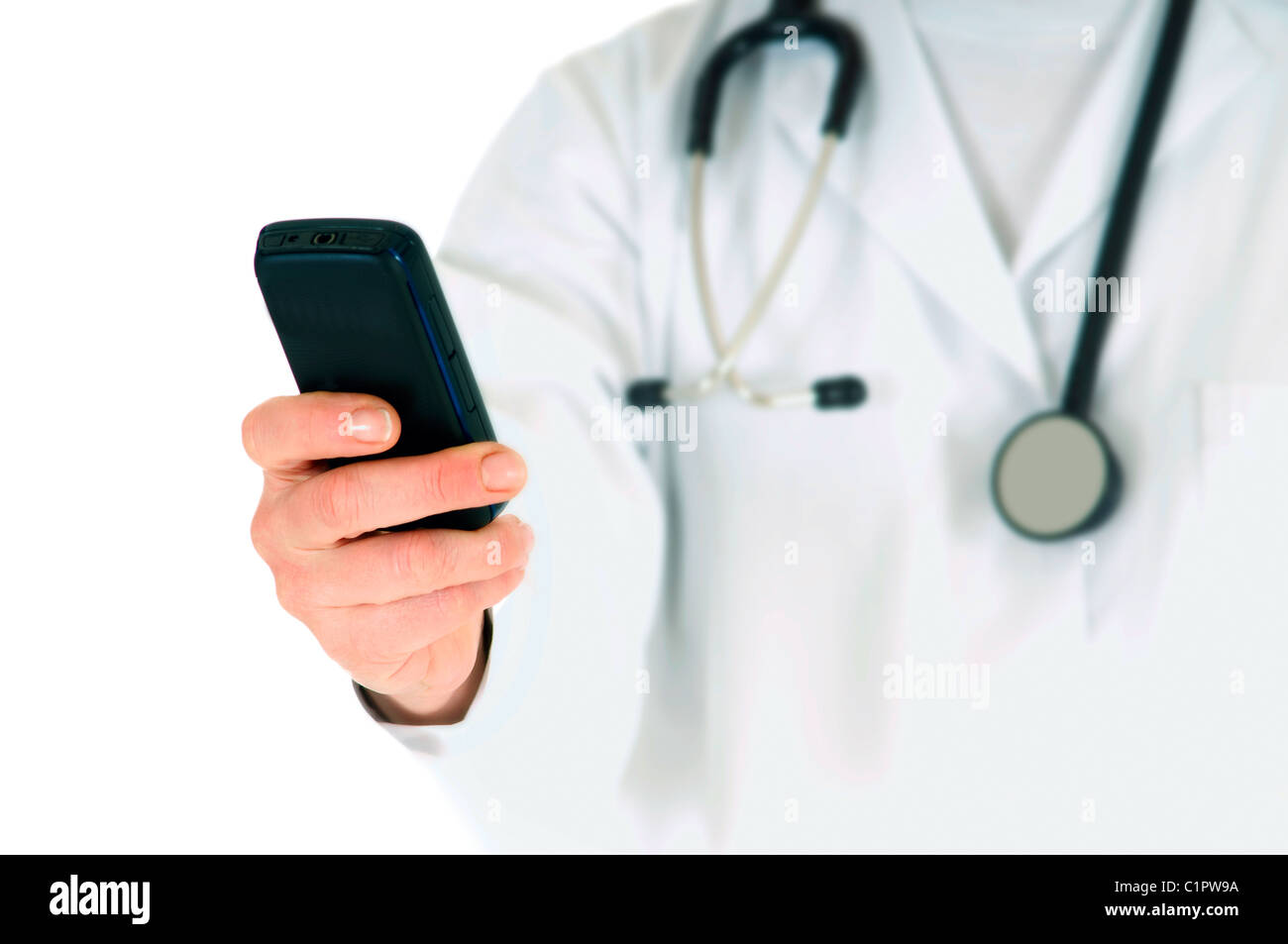 doctor with mobile Stock Photo - Alamy