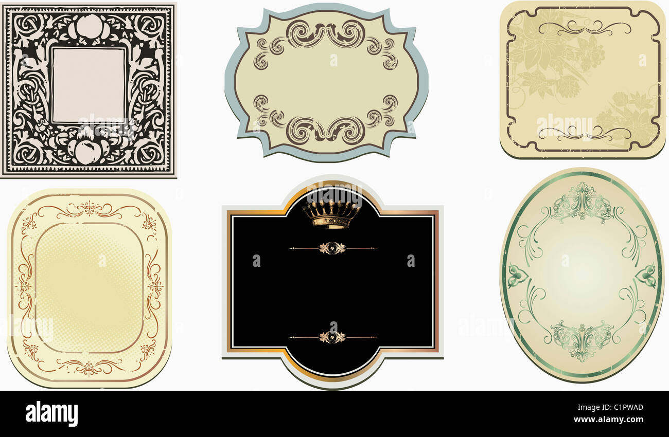 vintage style frame collection Stock Photo - Alamy