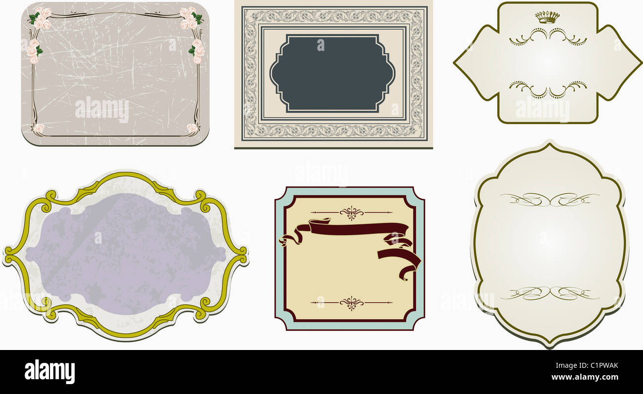 vintage style frame collection Stock Photo - Alamy