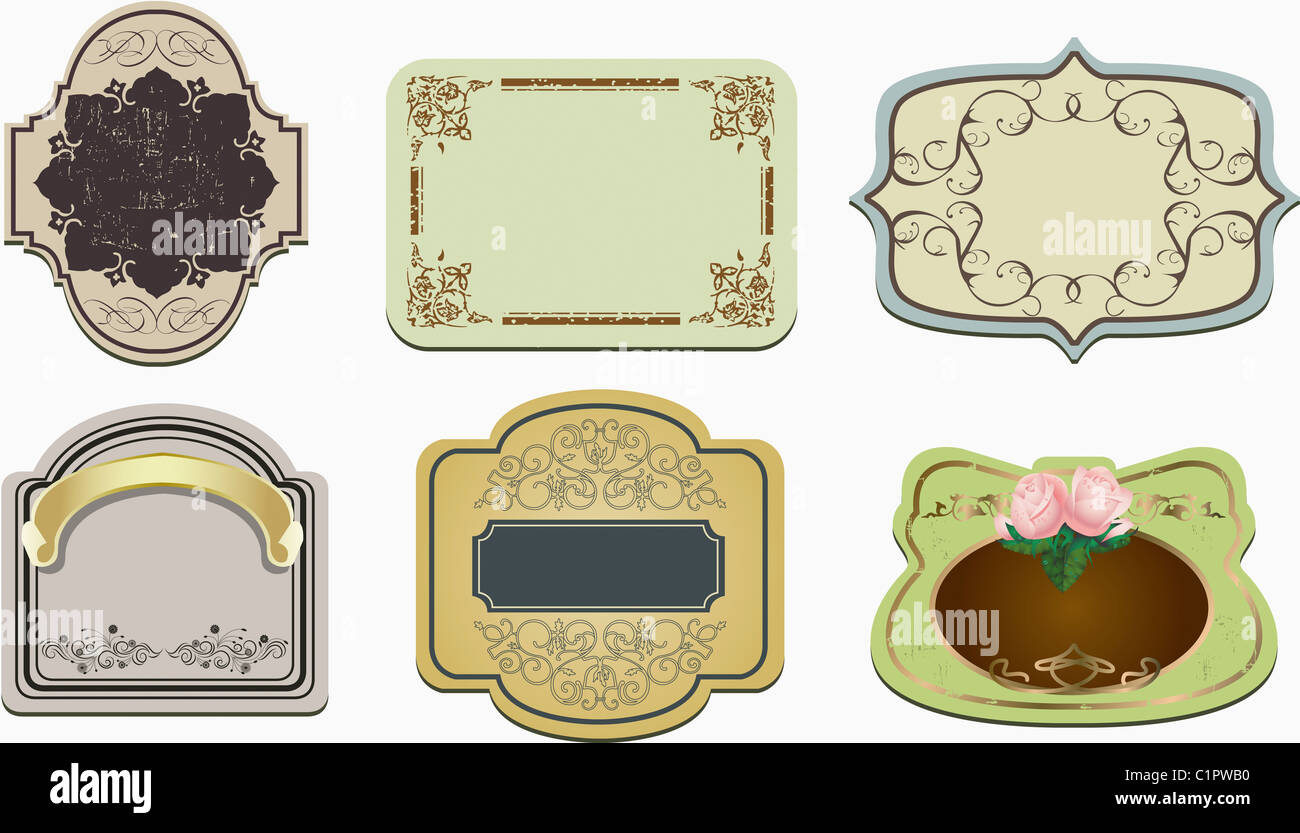 vintage style frame collection Stock Photo - Alamy