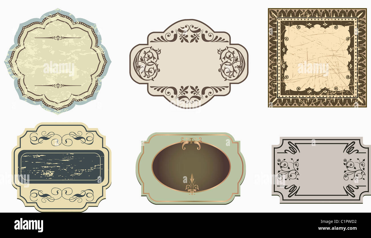 vintage style frame collection Stock Photo - Alamy