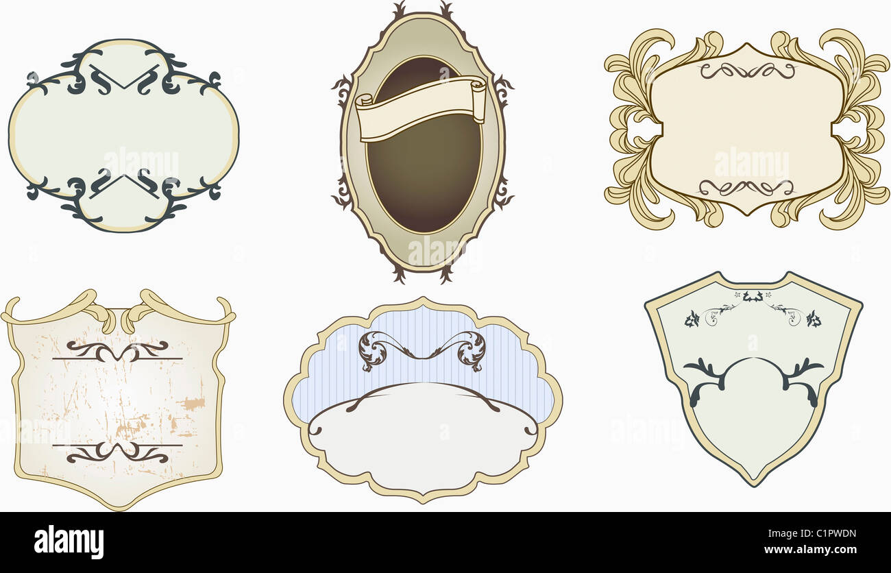 vintage style frame collection Stock Photo - Alamy