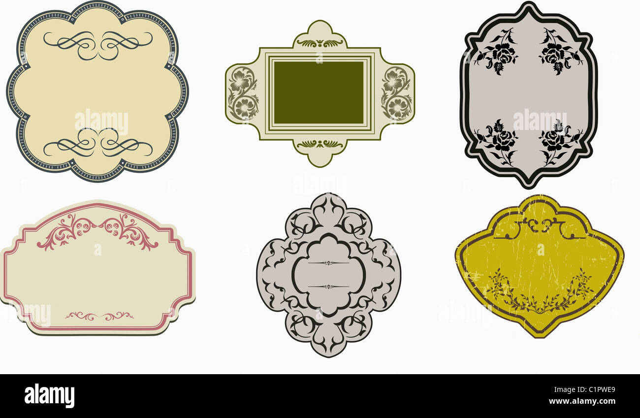 vintage style frame collection Stock Photo - Alamy