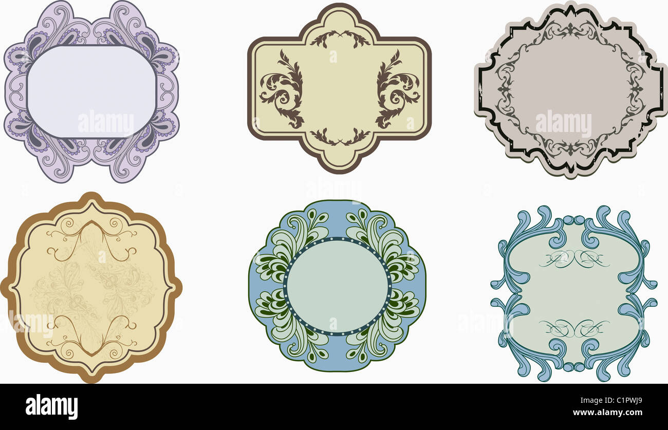 vintage style frame collection Stock Photo - Alamy