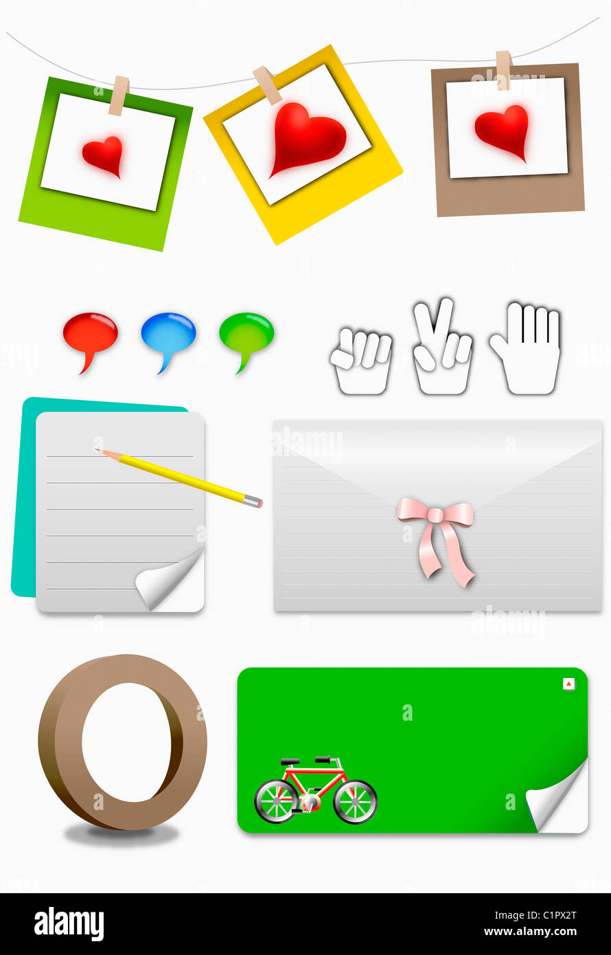 various types of widget icons Stock Photo - Alamy