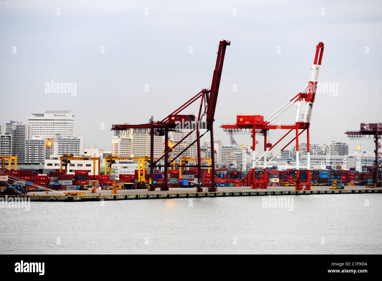 A view of Kobe industrial docks, Japan Stock Photo - Alamy