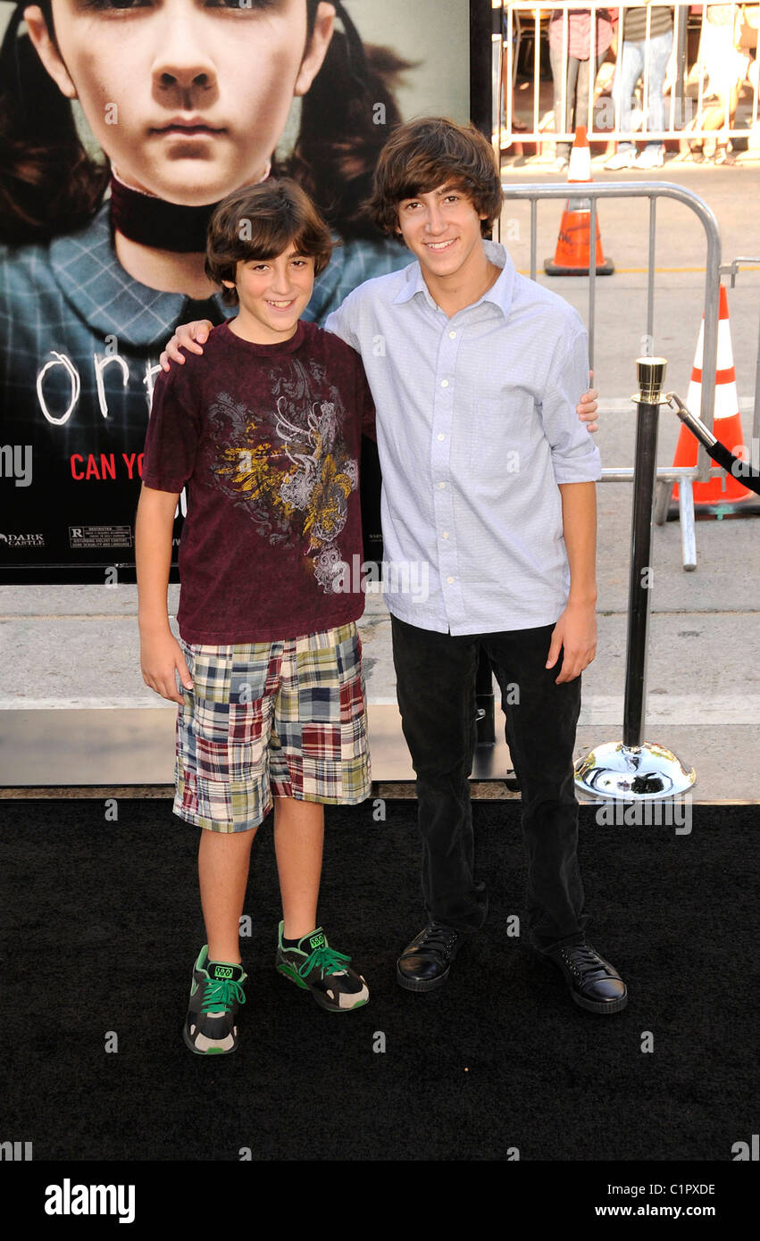 Alex and Vincent Martella arrives at the Los Angeles premiere of Orphan ...