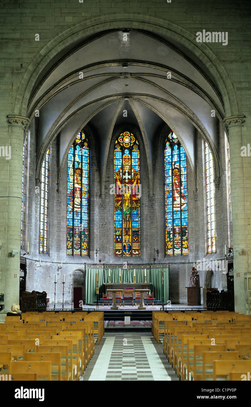Abbey de la Cambre interior Stock Photo - Alamy