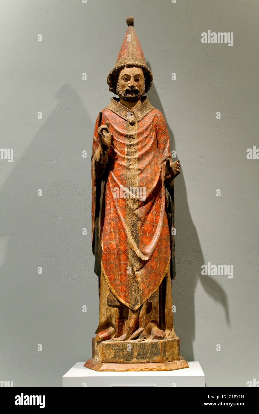 Saint Peter as the First Pope, late 14th century, Spanish Stock Photo ...