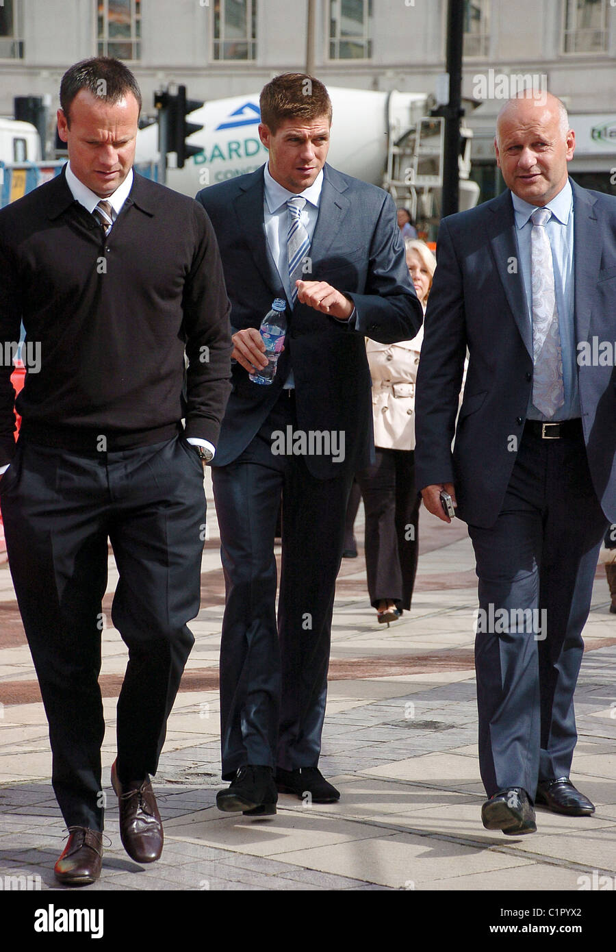 Liverpool FC captain Steven Gerrard arriving at Liverpool Crown Court ...